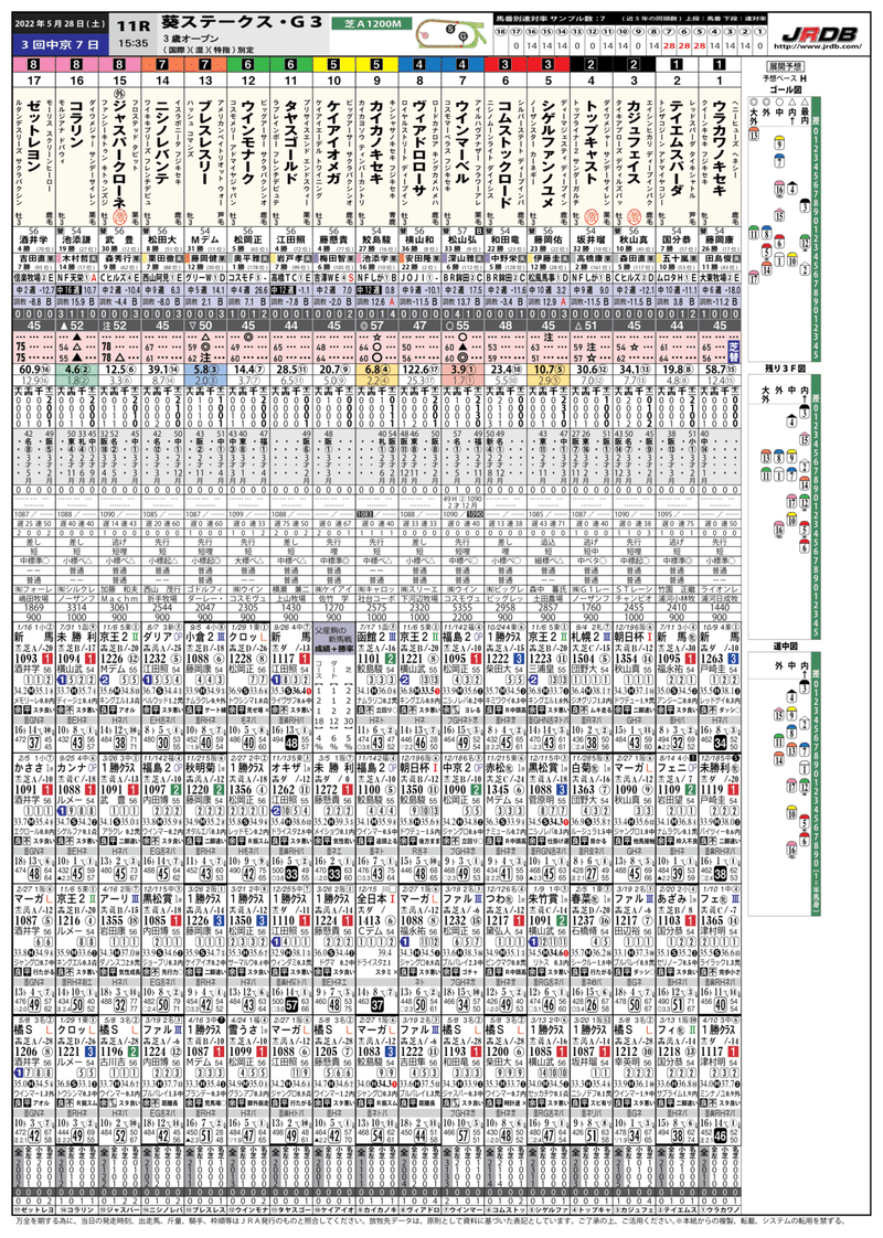 5月28日(土)新ウェブレーシングペーパーをご覧いただけます【葵S】｜JRDB 競馬アラカルト