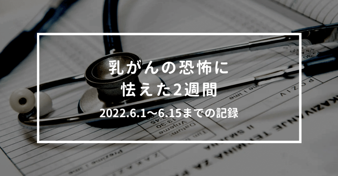 乳がんの恐怖に怯えた2週間。｜normal_ol