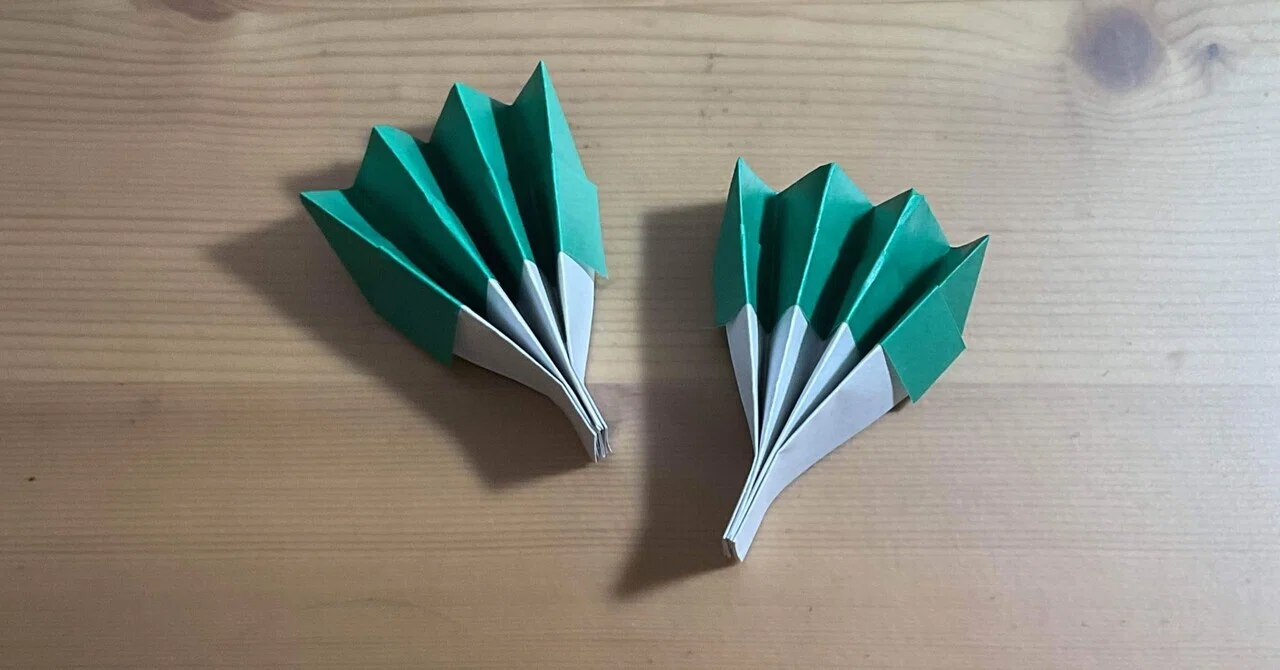 折り紙でブロッコリー🥦を折ってみよう！origami paper broccoli folding｜ともすぅ折り紙