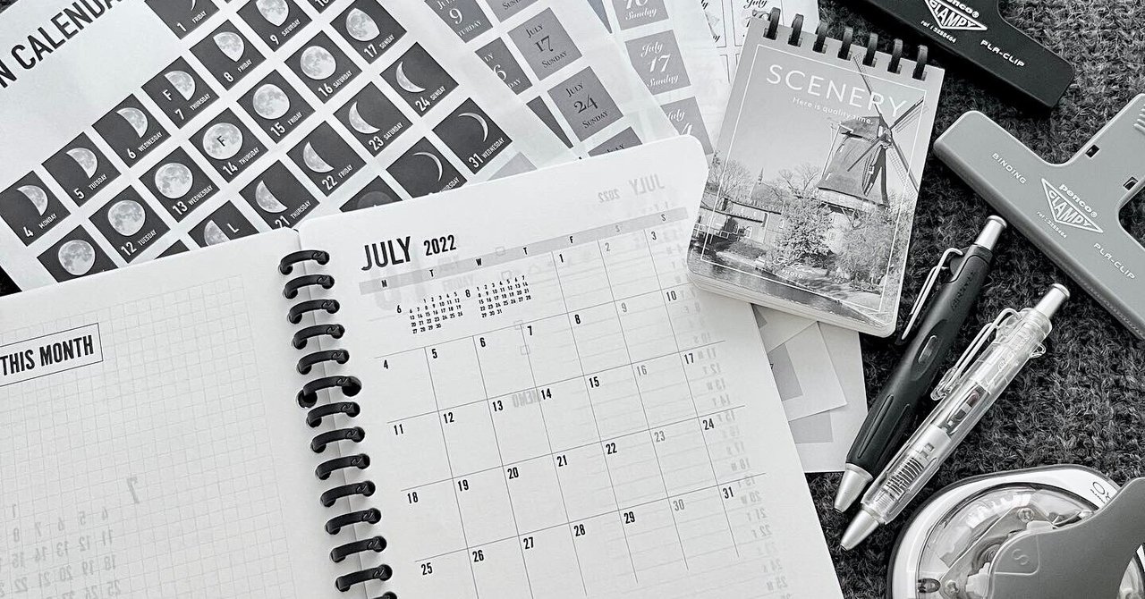 A5リフィル/日付シート無料ダウンロード[ 7月分 ]｜note1015