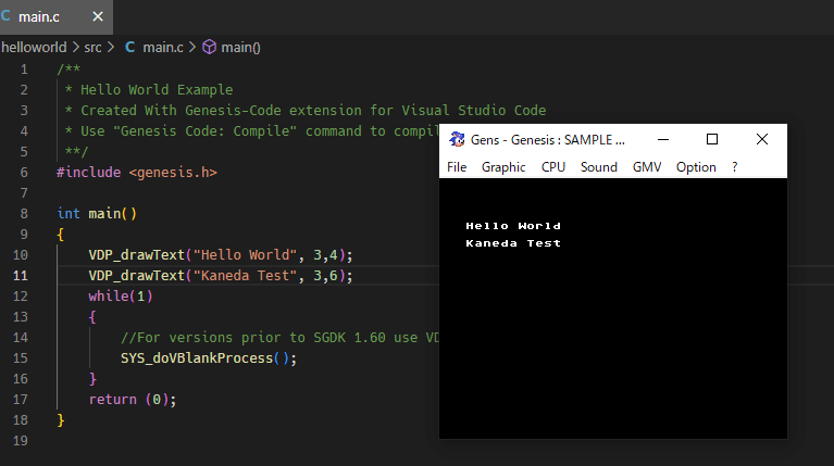 SGDK( https://github.com/Stephane-D/SGDK ) + Visual Studio Codeでコンパイル通る ...