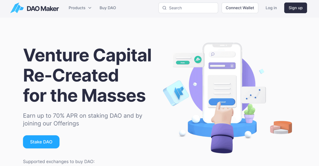 DAO Maker DAOに投資するためのツール｜Web3図鑑-Masato
