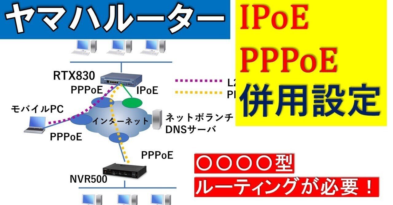 ヤマハルーター IPoEとPPPoEの併用設定について 詳細解説（config例あり）｜IP実践道場