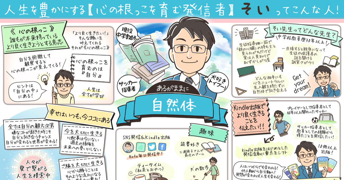 人生を豊かにする心の根っこを育む発信者そいってこんな人です！｜プロフィールリニューアルNo3｜そい@心の根っこを育む小説家（先生）/小説『タペストリー』出版！/毎日投稿900日