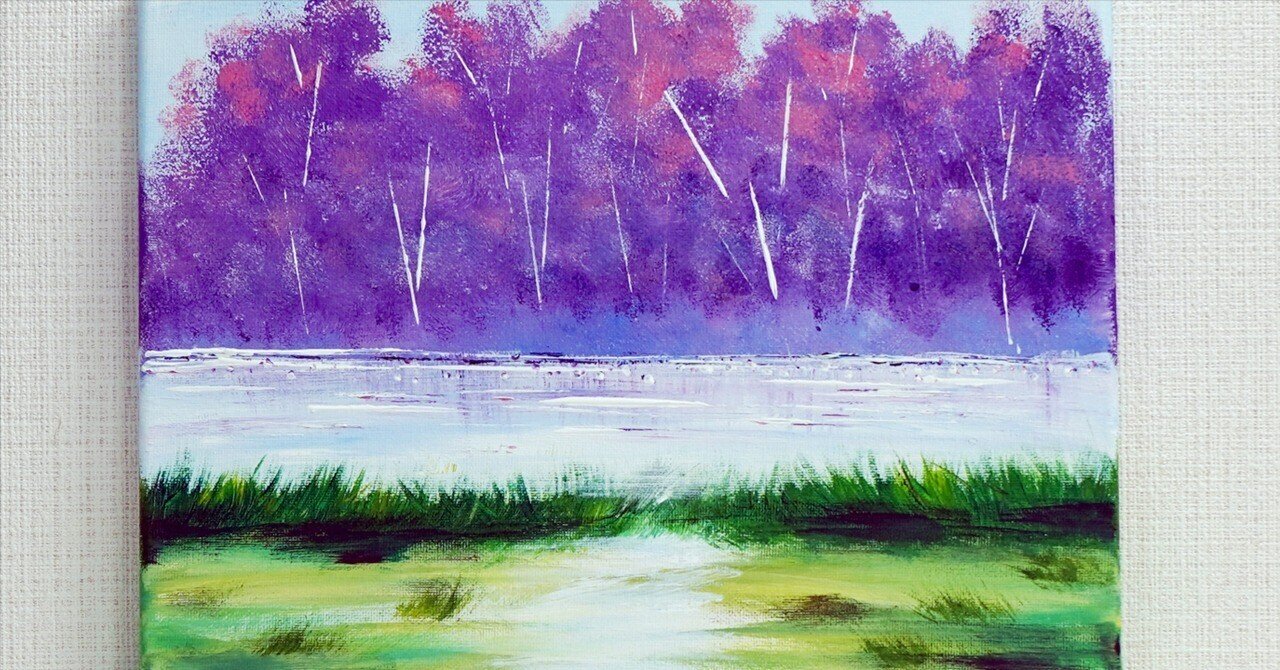 アクリル絵の具で「森林の風景」を描いてみた｜junya_art｜note