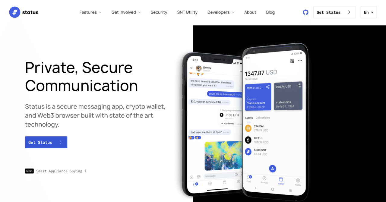 Status 仮想取引しながらメッセージできるツール。｜Web3図鑑-Masato