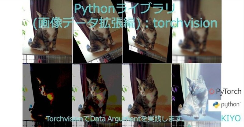 Pythonライブラリ(画像データ拡張)：torchvision｜KIYO