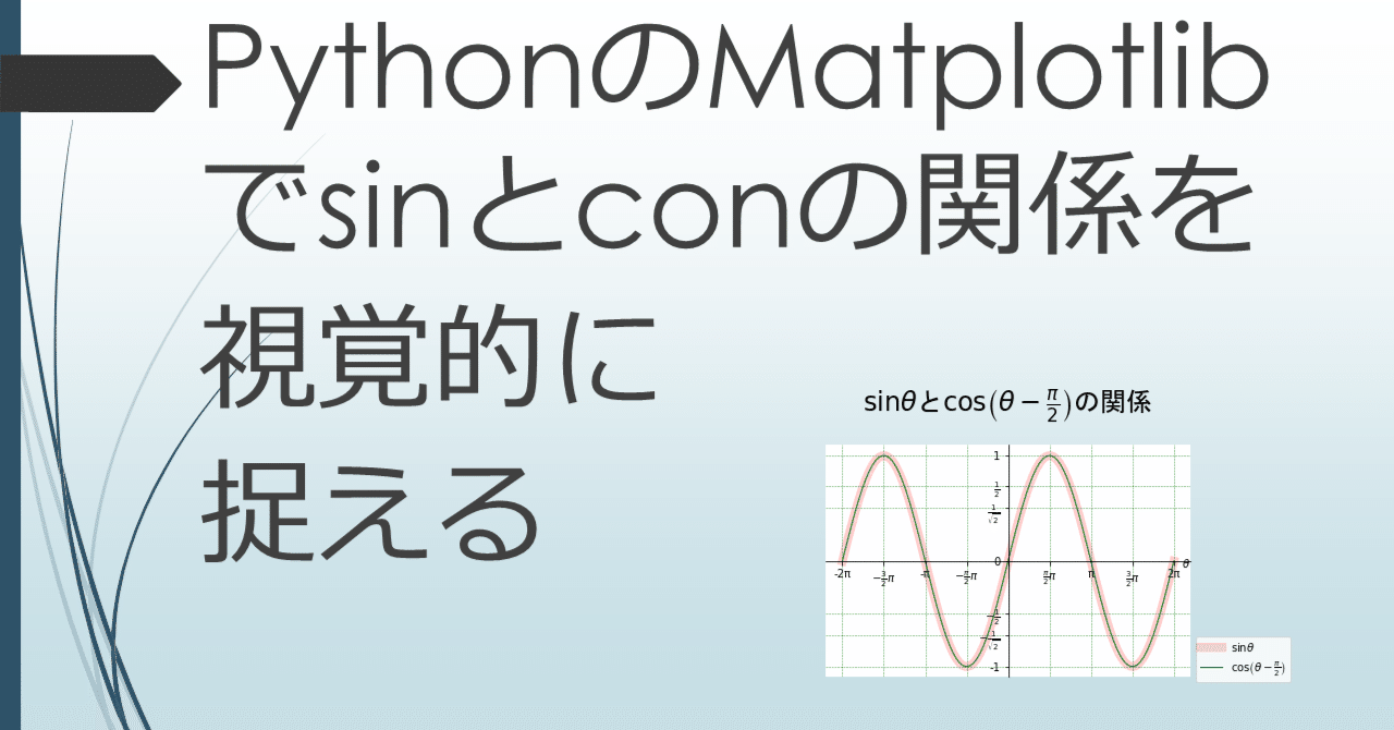 PythonのMatplotlibでsinとconの関係を視覚的に捉える｜Pythonic HighSchool