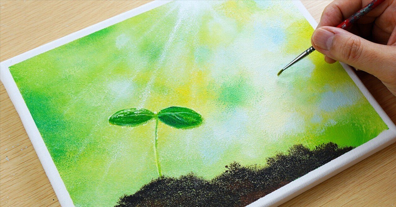 アクリル絵の具で「生命の輝き」を描いてみた｜junya_art