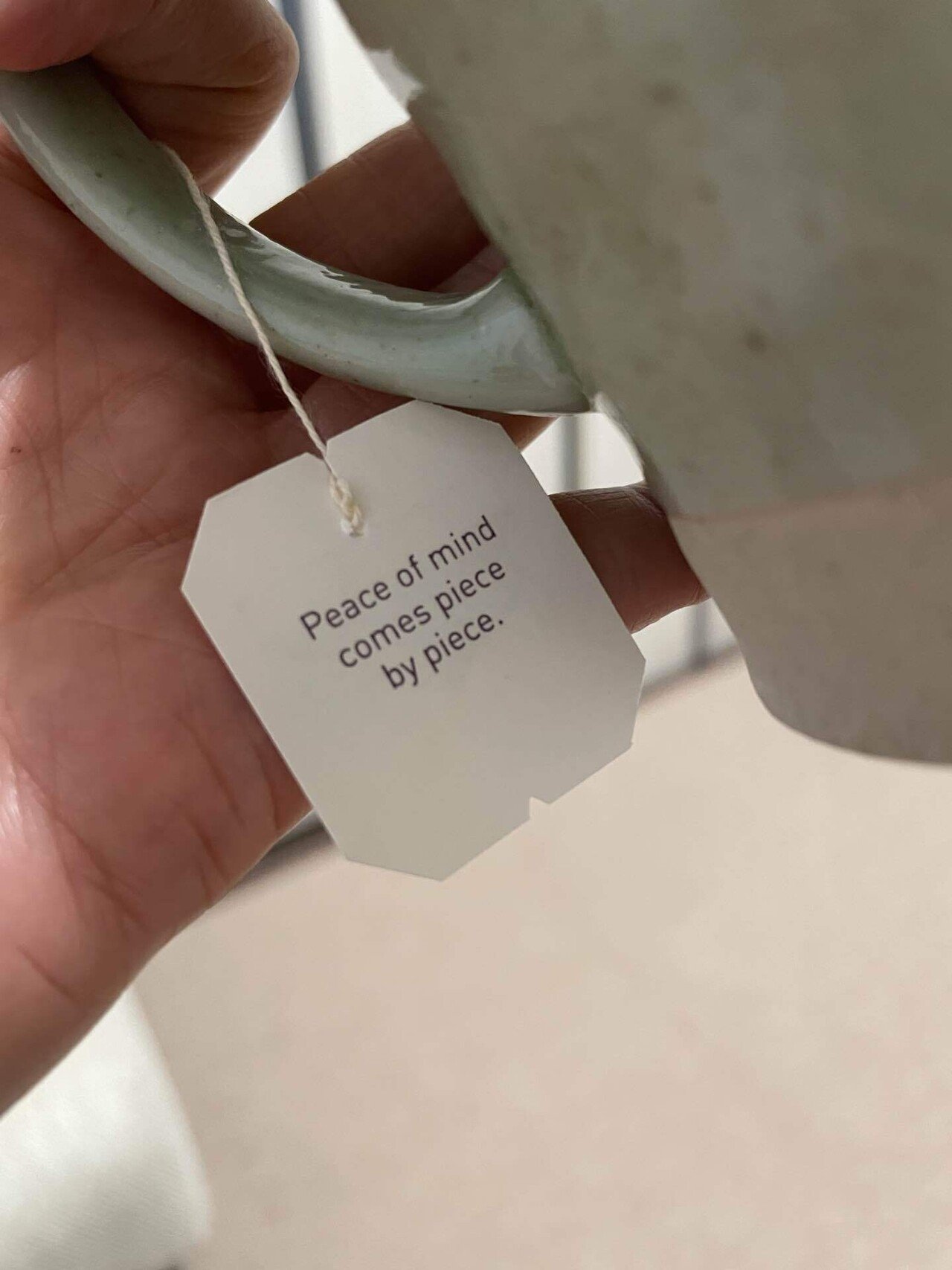 Peace of mind comes piece by piece 日本語に訳すと伝わらないけど、韻が踏んであって、とってもいい言葉 ...