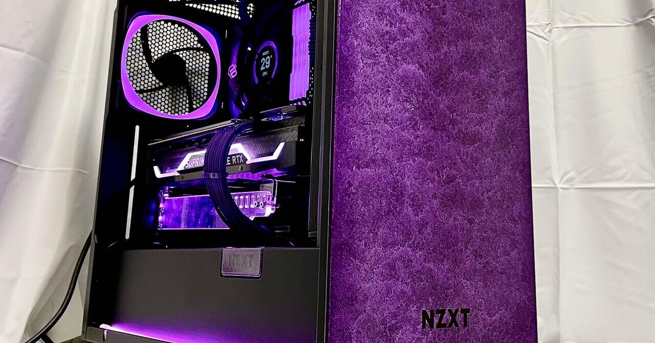 NZXT H7 Purple × Black blowing effect【NZXT blowing】｜GreyGhostCCC じーま