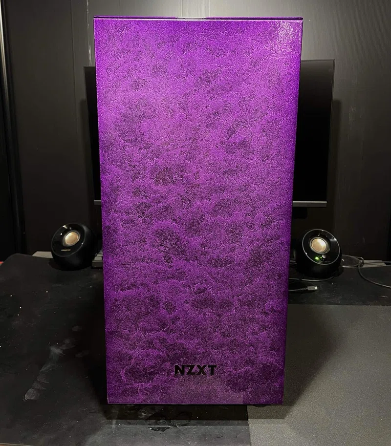 NZXT H7 Purple × Black blowing effect【NZXT blowing】｜GreyGhostCCC じーま