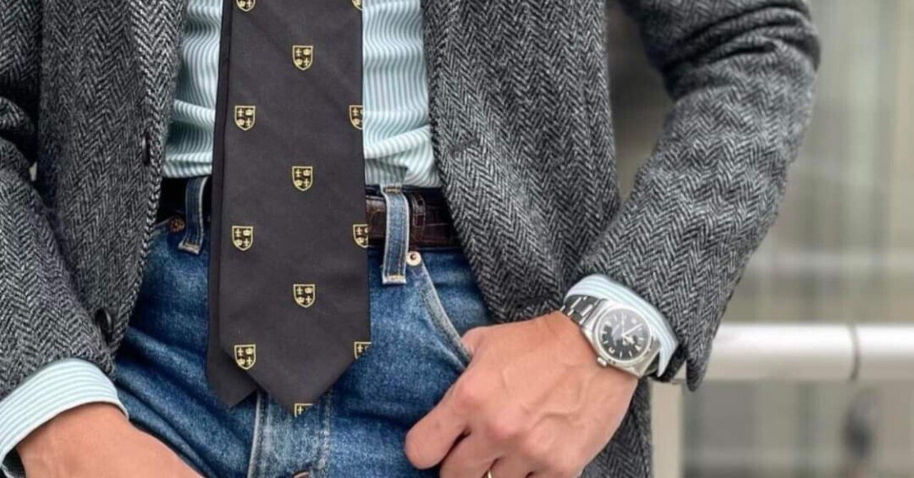ジーンズ履いてネクタイ締めること｜Dandy Daddy