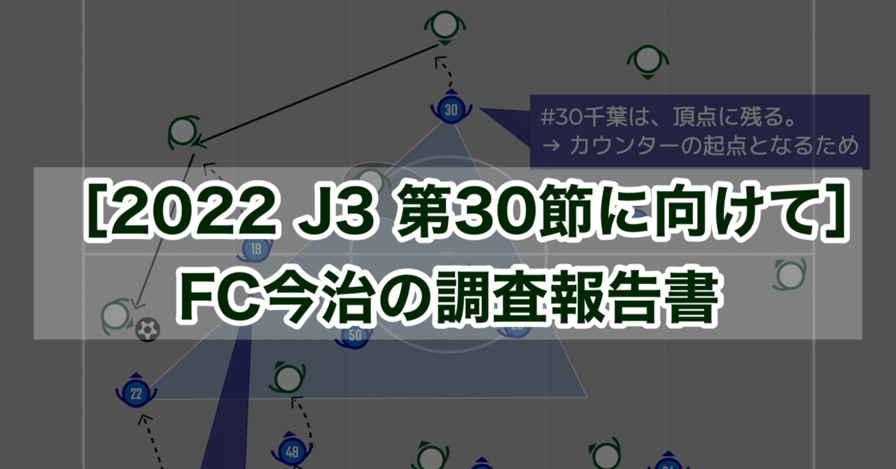【2022 J3 第30節に向けて】FC今治の調査報告書｜すぴっち