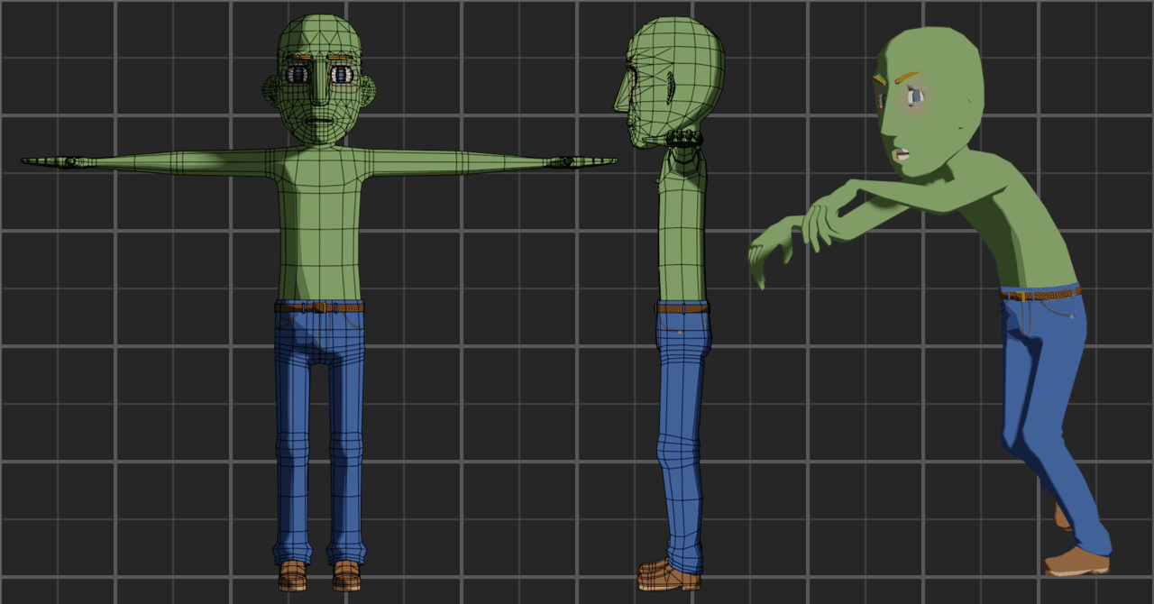 "3D Zombie for Adventure"Unity Asset information｜SigmoidButtonAssets