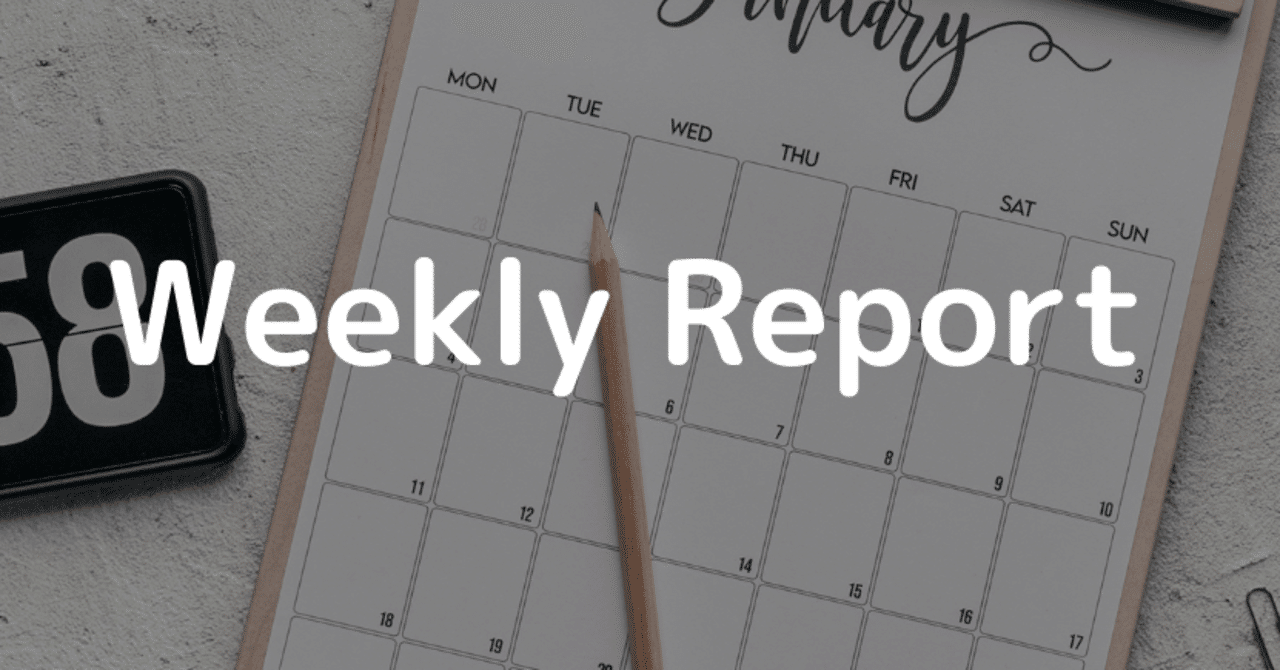 WeeklyReport 2022/10/24～｜hatenur