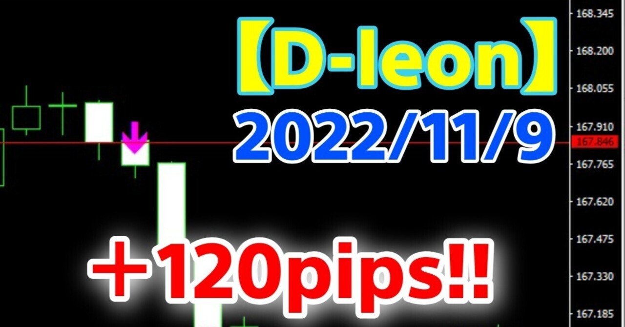 【FX】至高のサインツール【D-leon】検証日記 11月9日トレード結果｜ナポレオンFX