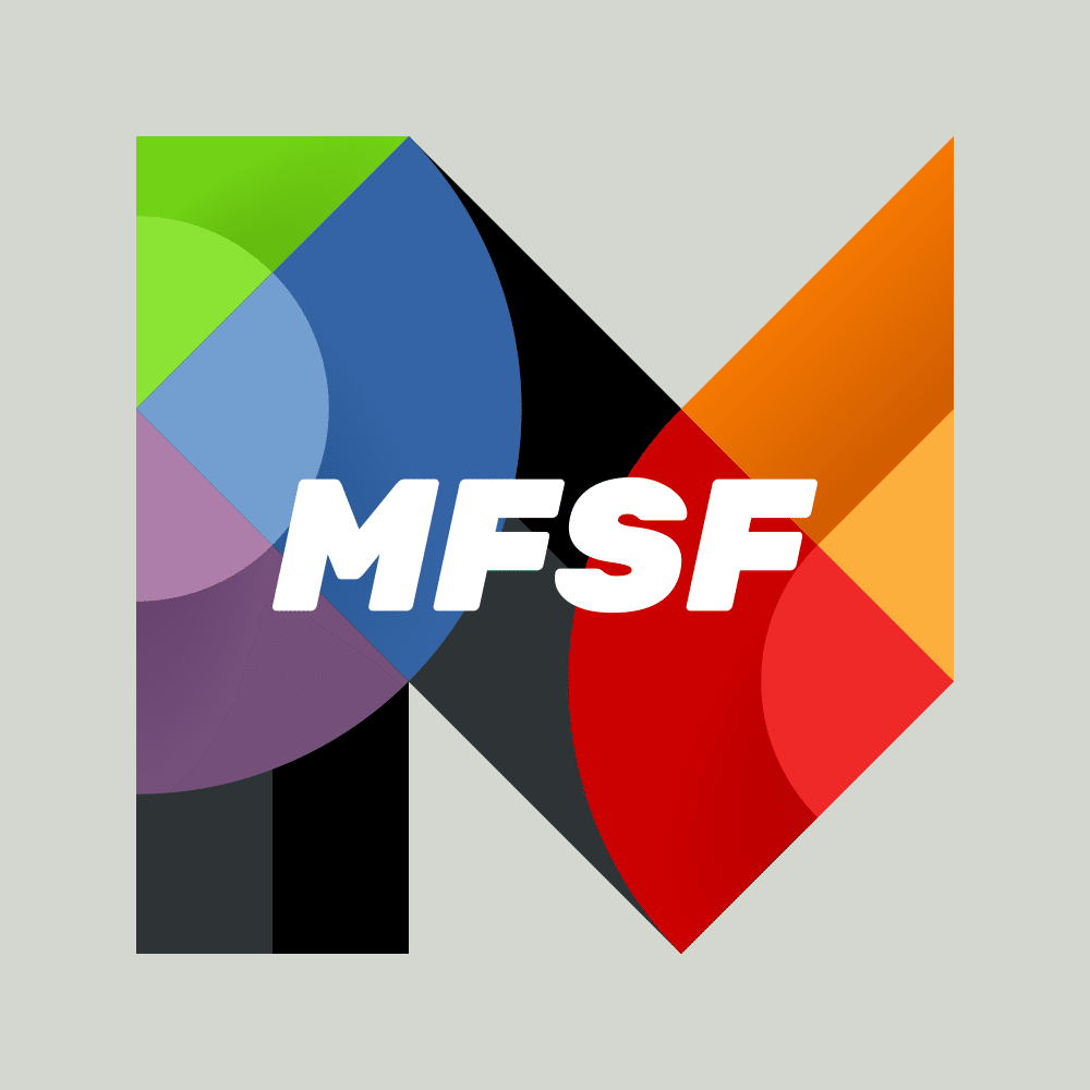 アイコンに使っている僕のこのロゴって直線的なので曲線使ってリミックスしてみた。｜MFSF｜note