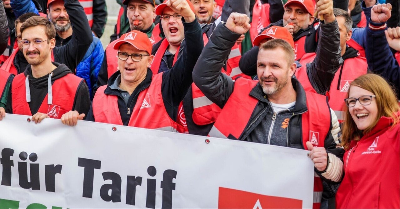 ドイツ最大の労働組合。8.5%賃上げで合意。｜DigitalCreator｜note