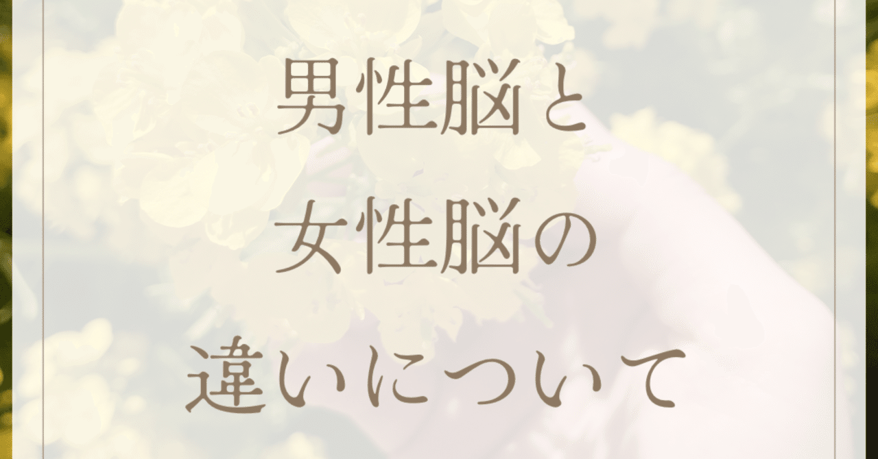『男性脳と女性脳の違いについて』|かえで|名古屋から全国へ講習対応
