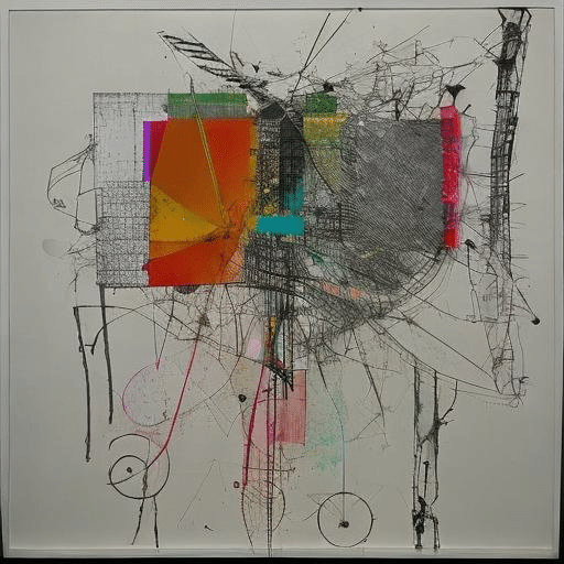 AI生成 線とカラフル｜000view