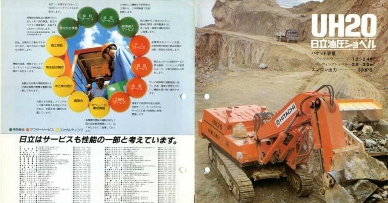 日立建機 UH20 日立油圧ショベル｜建設機械化ライブラリー
