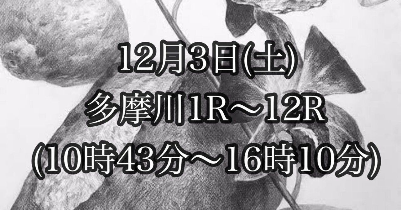 12月3日(土) 多摩川1R〜12R (10時43分〜16時10分)｜YAT総/プロ競艇予想師｜note