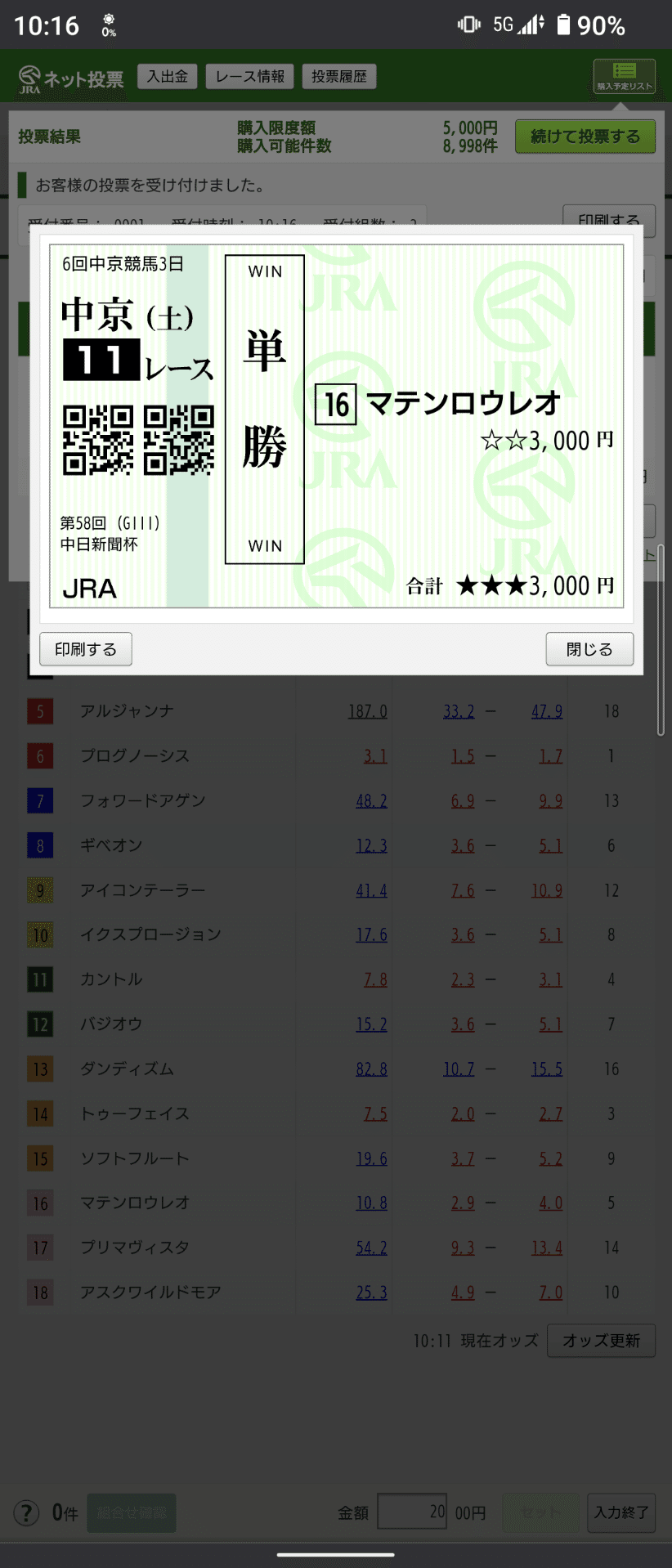 土曜中京11R中日新聞杯｜gan-nosuke