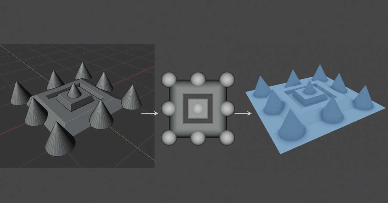 【Blender】Height Mapを作成する｜yugaki