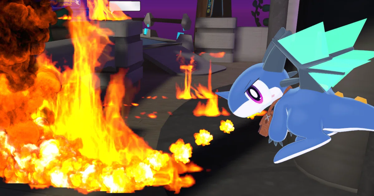 【VRChat】当たった場所で燃え広がる炎をアバターに噴かせる｜ぶろ