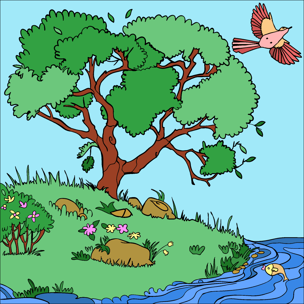 [塗り絵]自然｜yuki