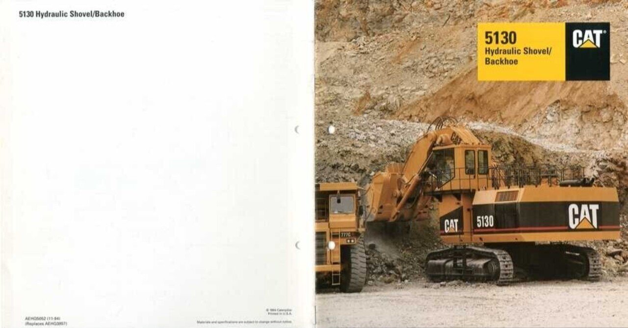 CATERPILLAR 5130 Hydraulic Shovel/Backhoe｜建設機械化ライブラリー