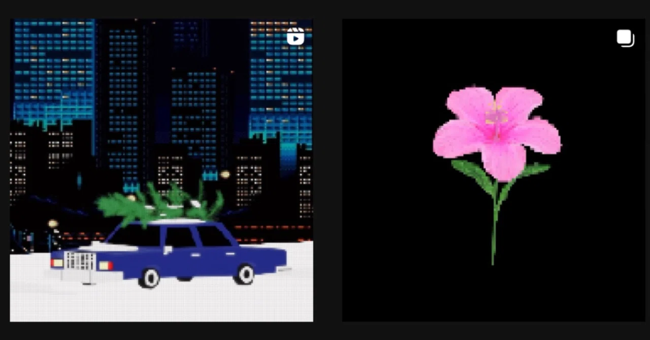 A new experience in the genre of pixel art / Blender 3D, After Effects｜alex