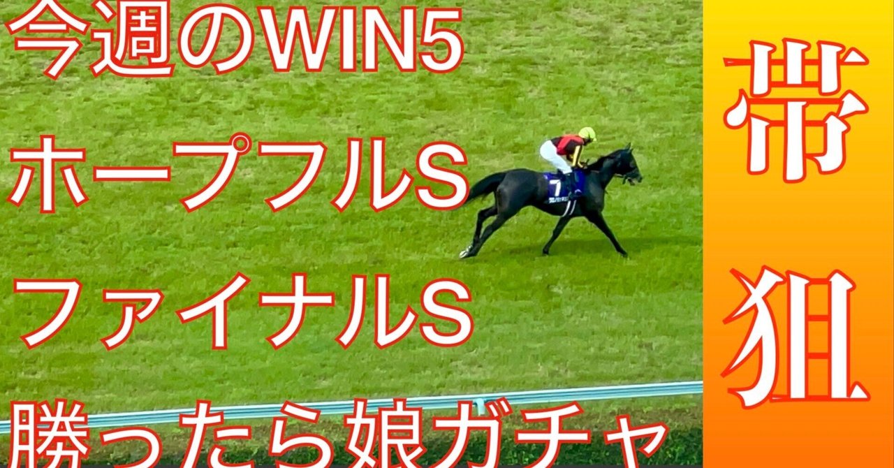 WIN5徹底予想 ホープフルS他全レースを徹底予想しました！｜ぐらそん ～グラスワンダーの子孫でPrix de L'arc de triomphe～｜note