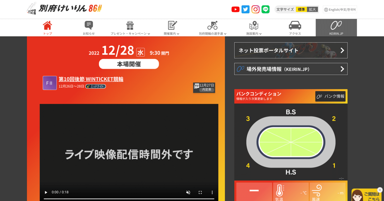 【レース終了】ミッドナイト競輪 全9R、2R無料予想【祝】2R 2車1-4、2,080円🎯（随時更新）別府競輪場 F2 ウィンチケットMN競輪 2022.12.28 最終日｜競輪予想#競輪🚴｜note