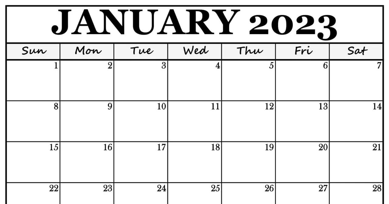 January 2023 Calendar With Holidays - 123calendars.com｜123Calendars.com