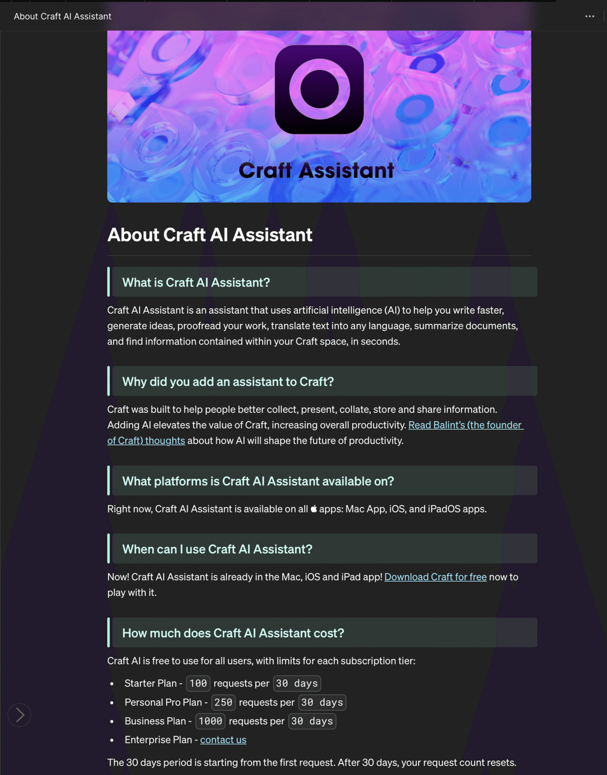 iPad、CraftのAIアシスタントを使う｜harimako