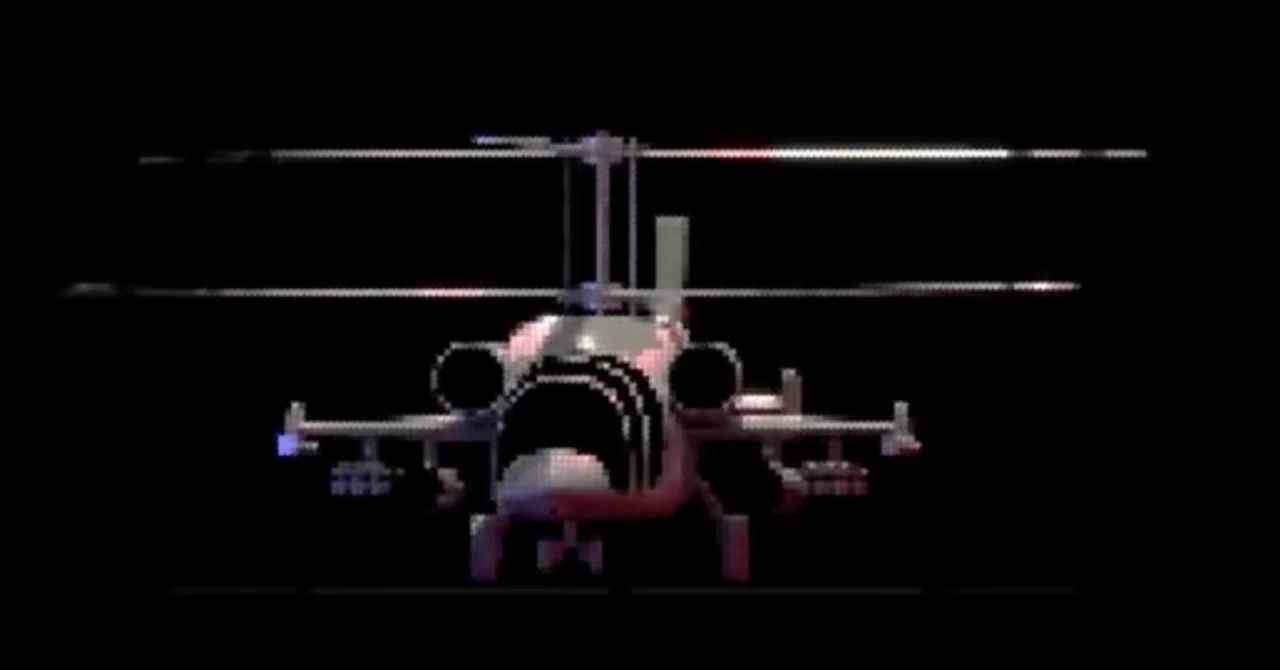 Helicopter in PixelArt style / Modeling in Blender 3D｜alex