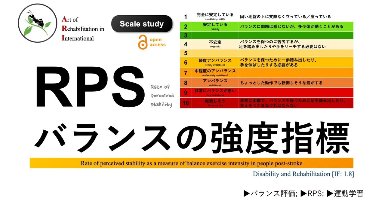 バランスの強度指標。RPS（Rate of perceived stability）｜Super Human | 理学療法士／保健学博士 Ph.D.