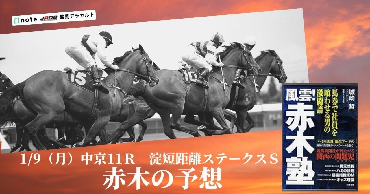 1/9（月）中京11R 淀短距離S 赤木の予想｜JRDB 競馬アラカルト