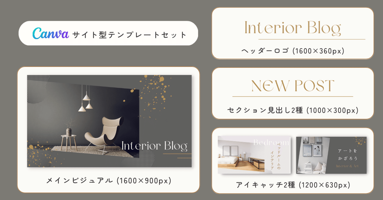 【インテリア】おしゃれなブログ参考デザイン｜SWELL×Canva | モフデザイン-mofu design-