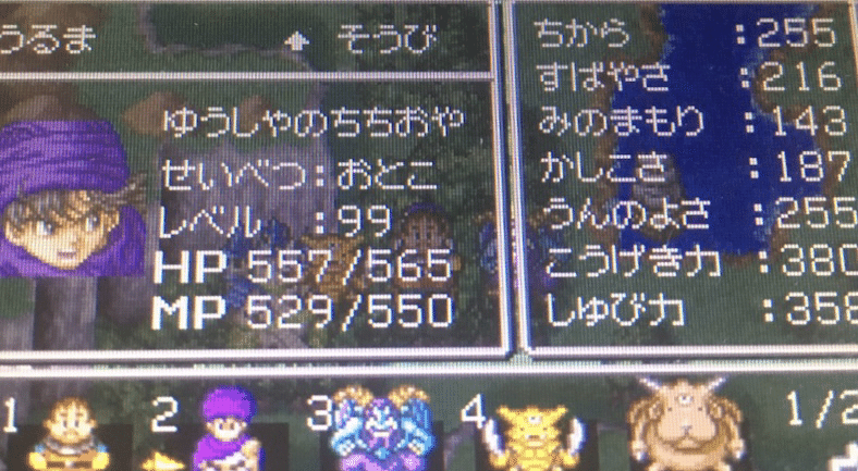 【DQ5】主人公ステータスオールMAX＋α(DS版)｜n回目