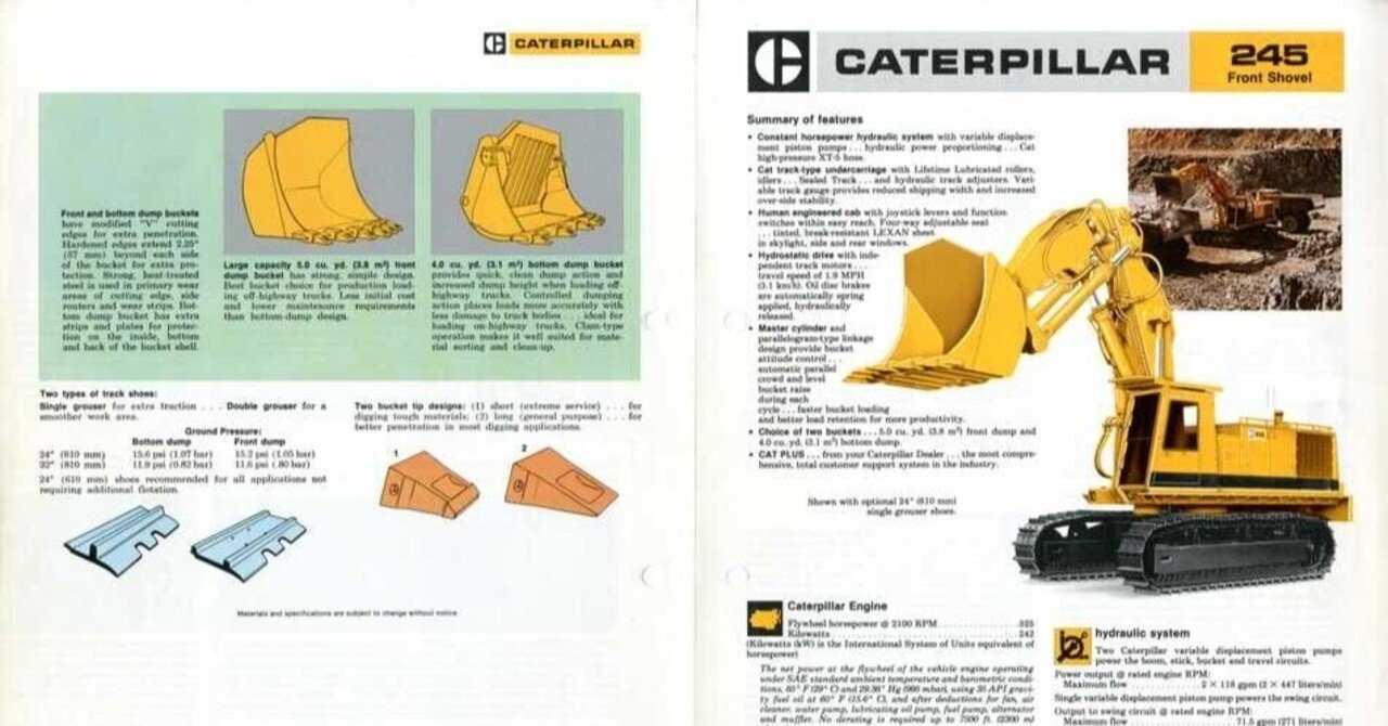 Caterpillar 245 Front Shovel｜建設機械化ライブラリー