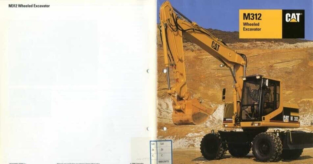 Caterpillar M312 Wheel Excavator｜建設機械化ライブラリー