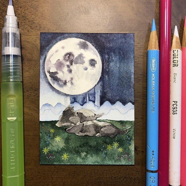 もえる山霞たなびく狼煙に迷える狼 追い追われ垂れる星雨に澄ます日々―― 迷える狼の安息《真夜中の卓上神話》｜HONOLOG(Chihiro Ikeda）