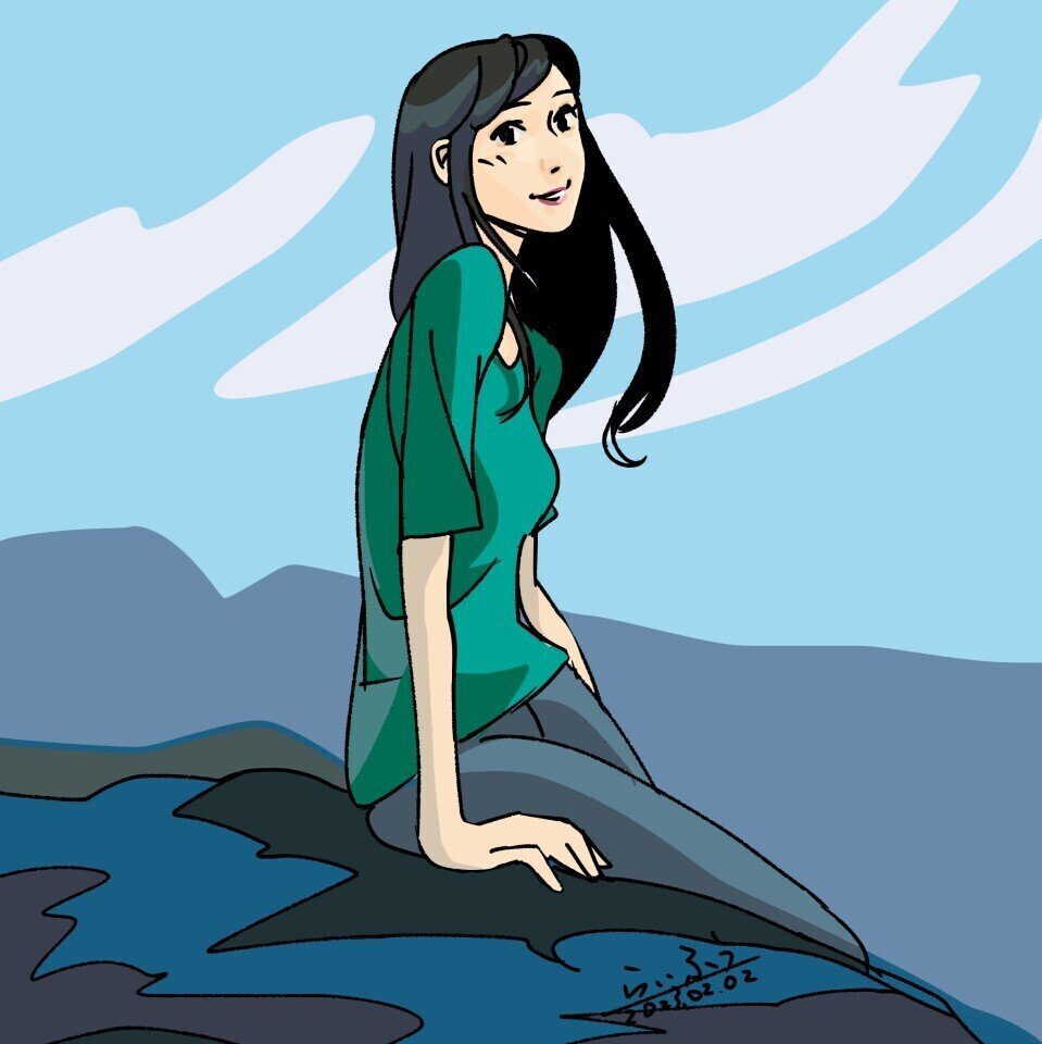 《涼風》 指で描いたにしてはまぁまぁ？ デジタル習作：イラスト【2】 https://note.com/artlife/n/nb6f268e085e0 ｜ART 頼風