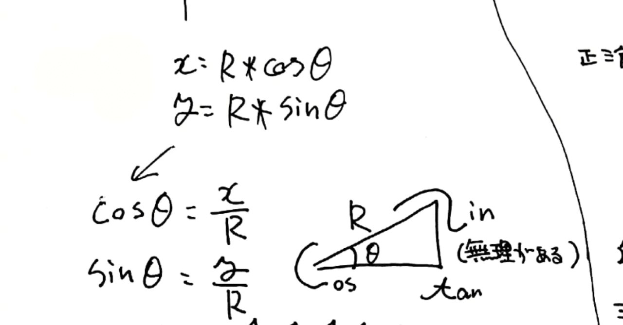 サインコサインについて「あれ？なんだっけ？」って思ったことの走り書き｜reona396