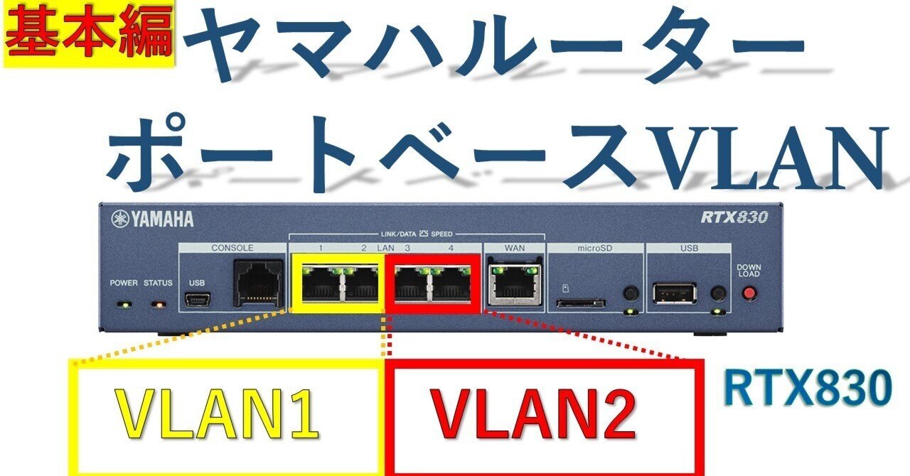 ヤマハルータ― ポートベースVLAN設定手順｜IP実践道場