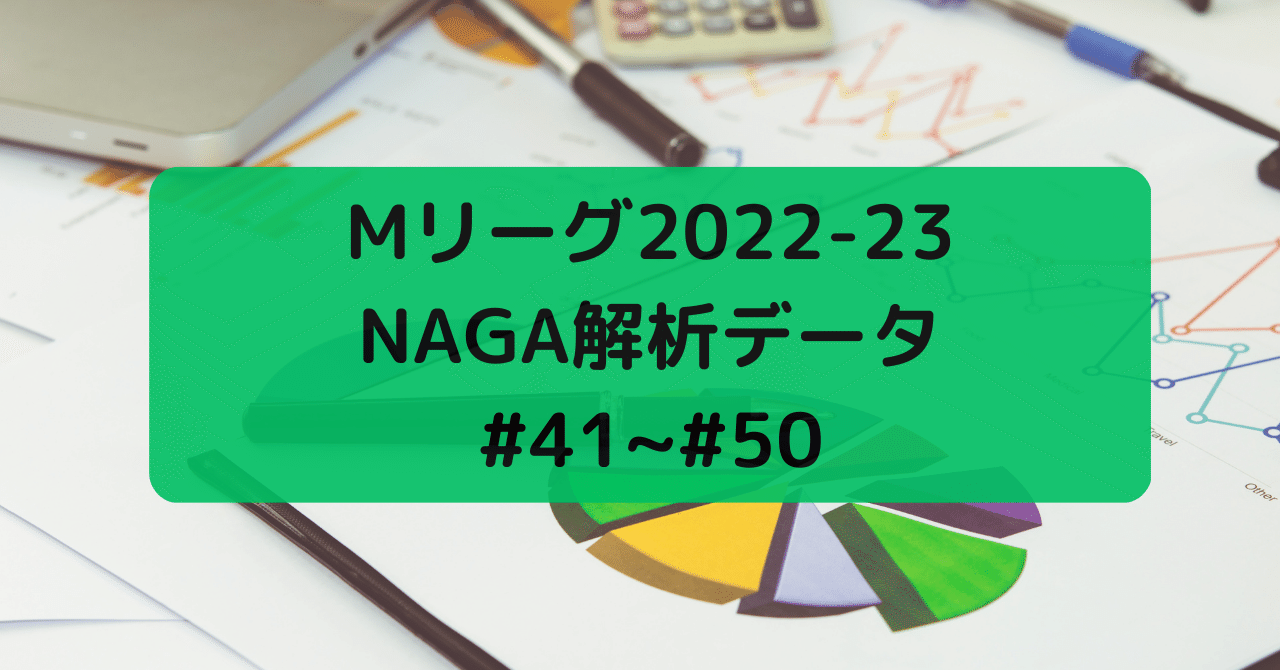 Mリーグ2022-23・11月7日(#41)~11月14日(#50)のNAGA解析データ一覧｜t-yoko@MリーグをNAGAで解析｜note
