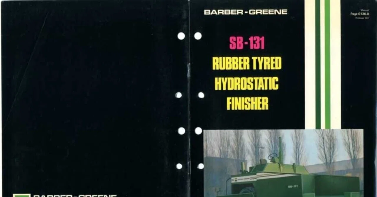 BARBER-GREENE SB-131 RUBBER TYRED HYDROSTATIC FINISHER｜建設機械化ライブラリー